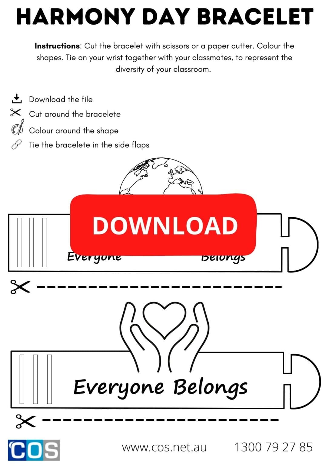 Celebrate Harmony Week at School With Printable Worksheets