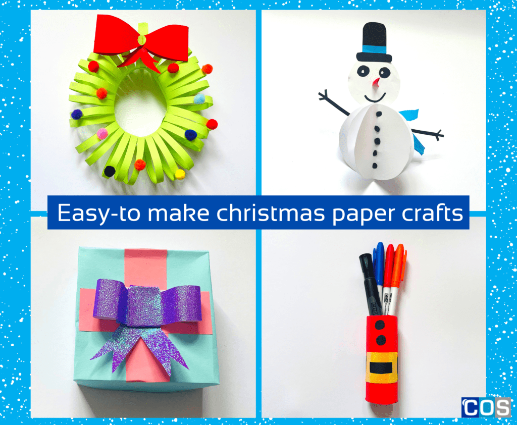 4 Easy-to-Make DIY Christmas Paper Crafts for Kids