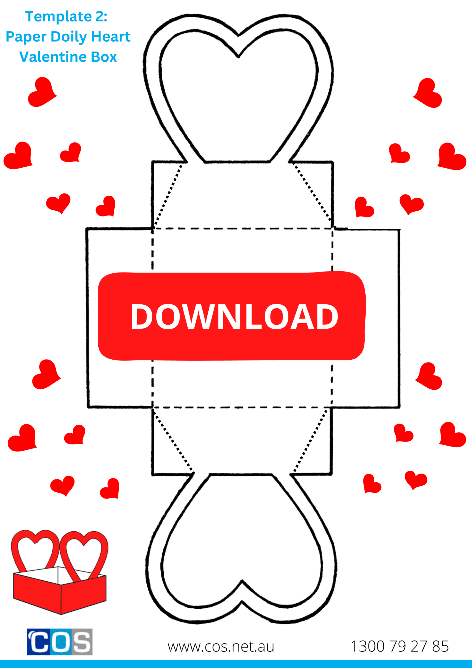 Valentine's Day Gift Box Worksheets for Kids