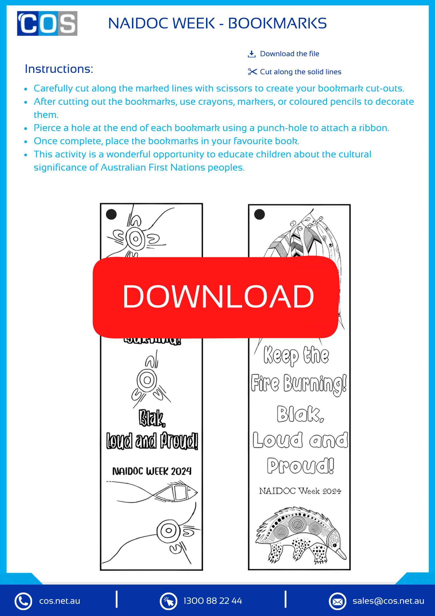 Celebrate NAIDOC Week with Craft Worksheets