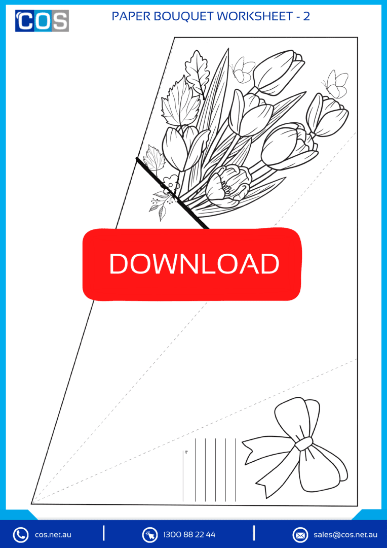 Teacher Aide Appreciation Week – DIY Paper Bouquet Worksheet