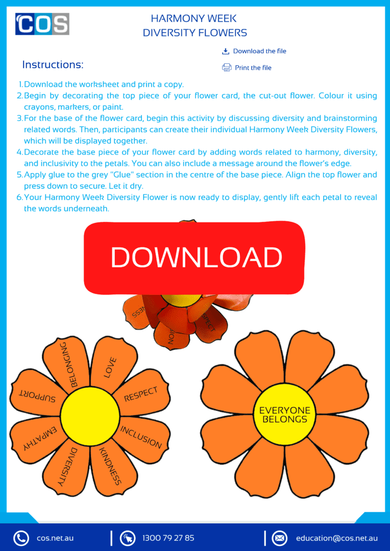 Engaging Harmony Week Printables for Kids
