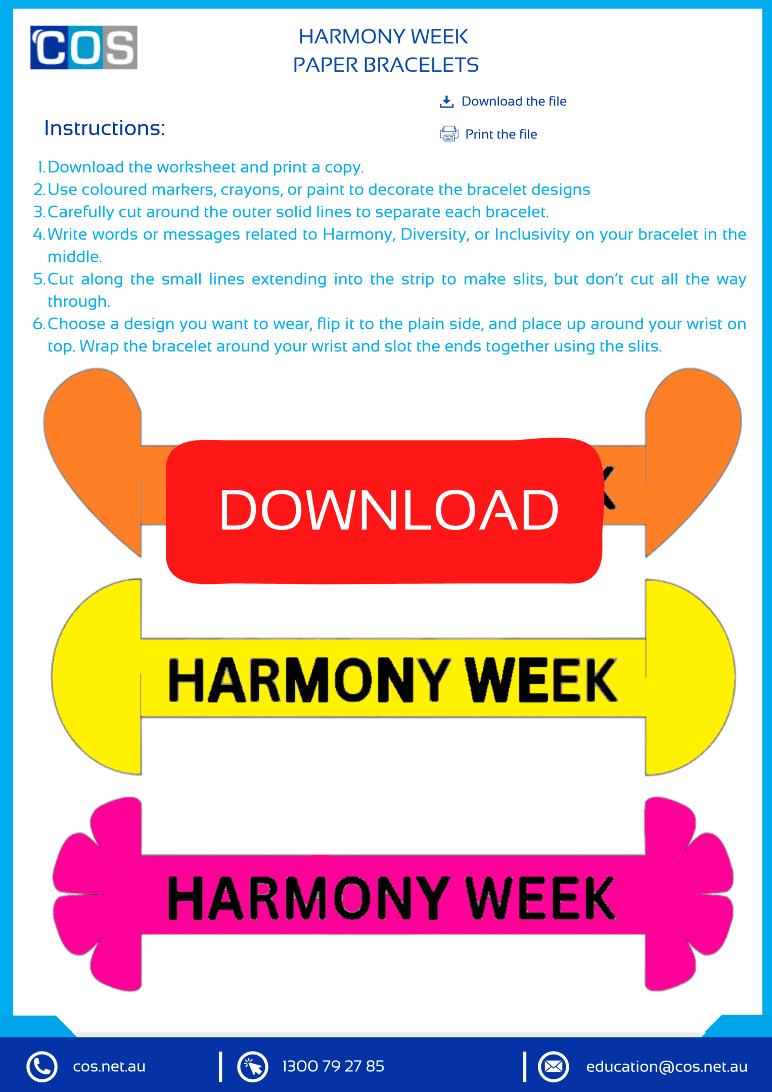 Engaging Harmony Week Printables for Kids