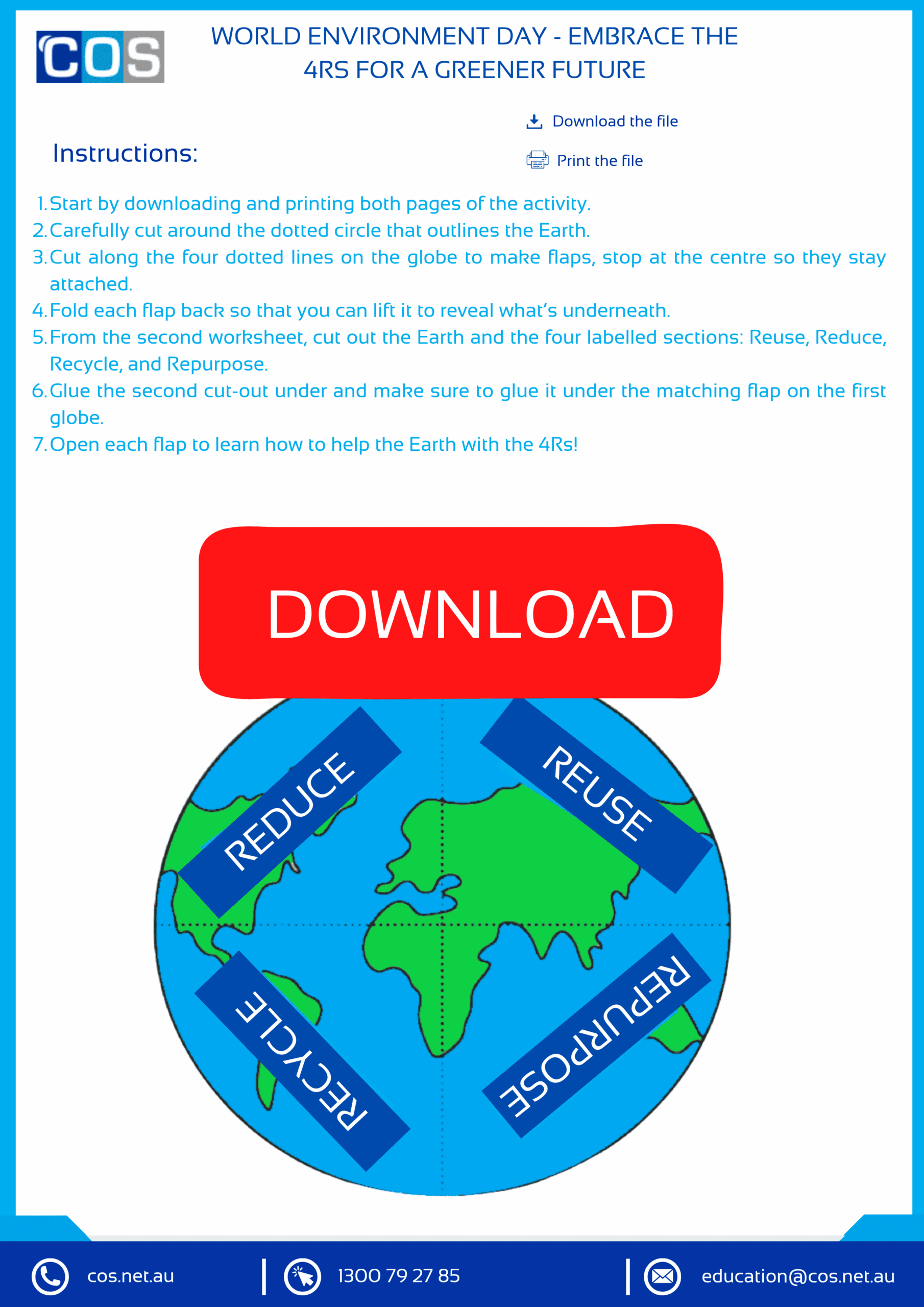 World Environment Day - Worksheets to Inspire Action