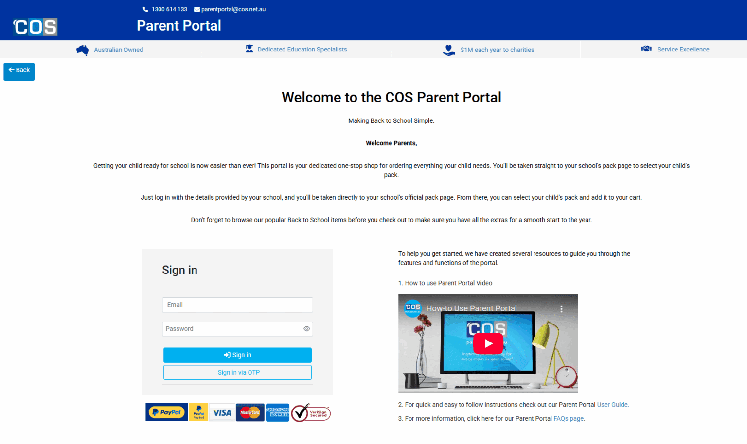 Parent Portal Guide - COS