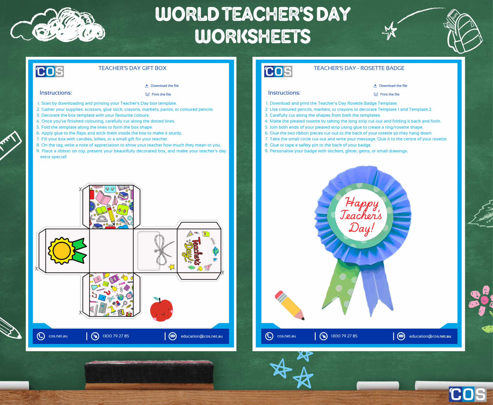 Free Printable - World Teachers' Day Worksheets