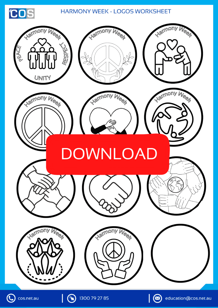 Printable Worksheets to Celebrate Harmony Week